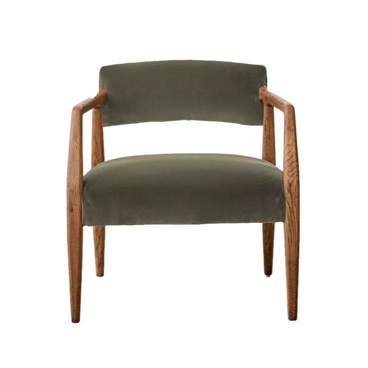 Velvet Lounge Chair - Green - Shelter Co.